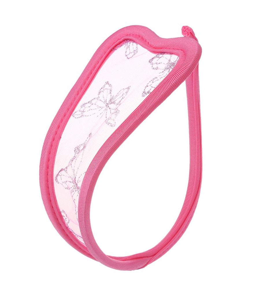 Mesh Butterfly Glitter C-String (Pink) – LingerRave